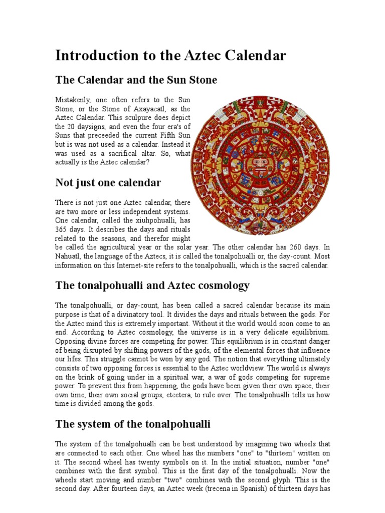The Aztec Calendar | PDF | Polytheism | Mythology