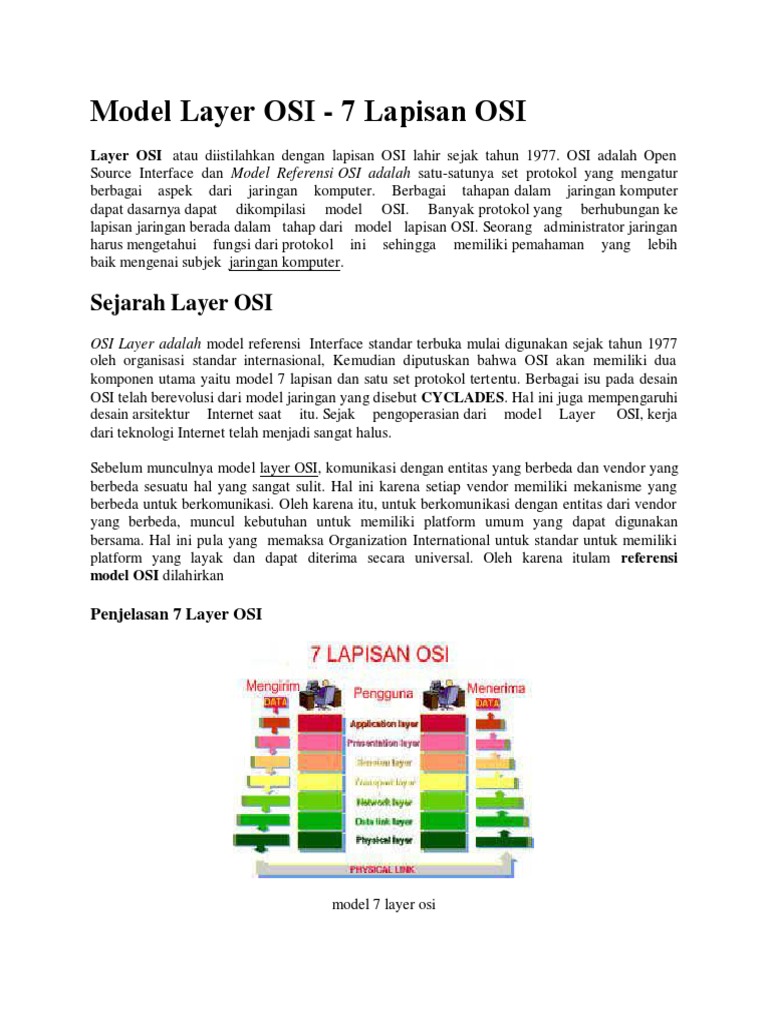 Hubungan Referensi Model Osi Dengan Protokol Internet - Seputar Model