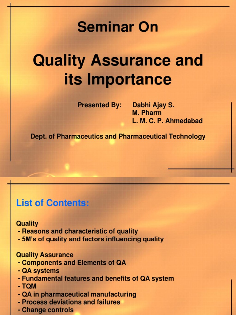 Quality Assurance | Download Free PDF | Quality Assurance | Sampling ...