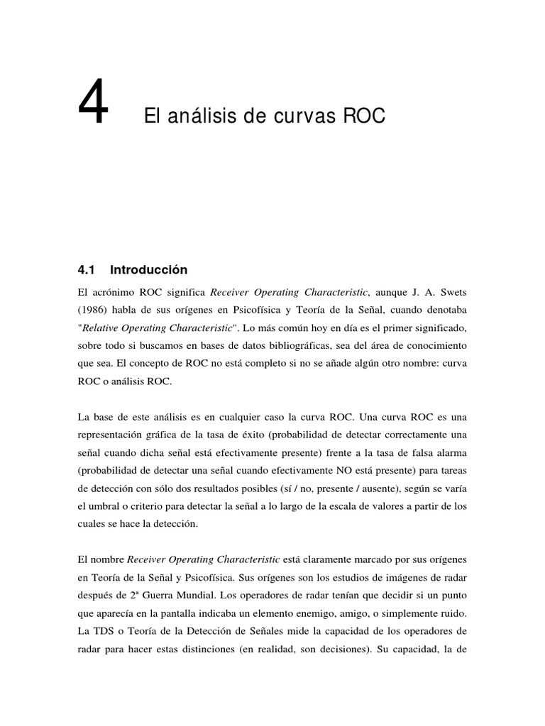 Analisis de Curvas Roc | PDF | Característica Operativa del Receptor | Sensibilidad y especificidad