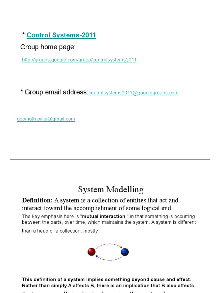 Basics of Control Systems | PDF | System | Applied Mathematics