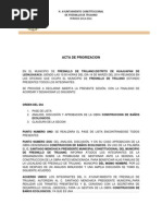 Acta de Aceptacion de Obra | PDF | Hogar, jardinería y bricolaje