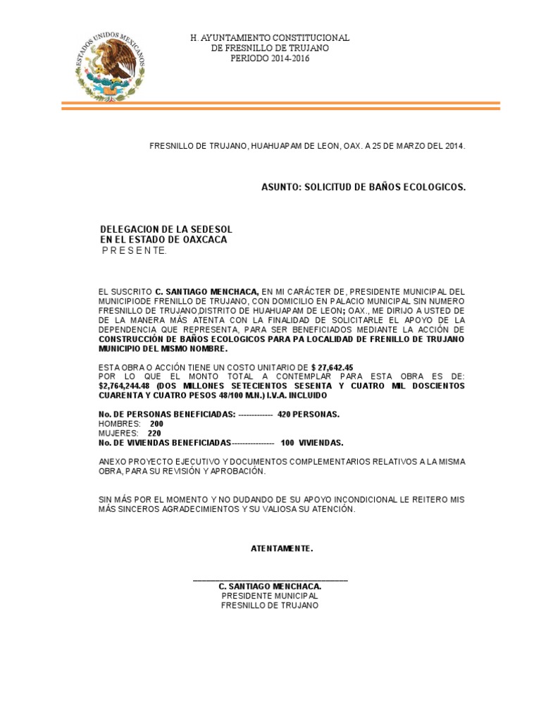 Solicitud de Obra | PDF