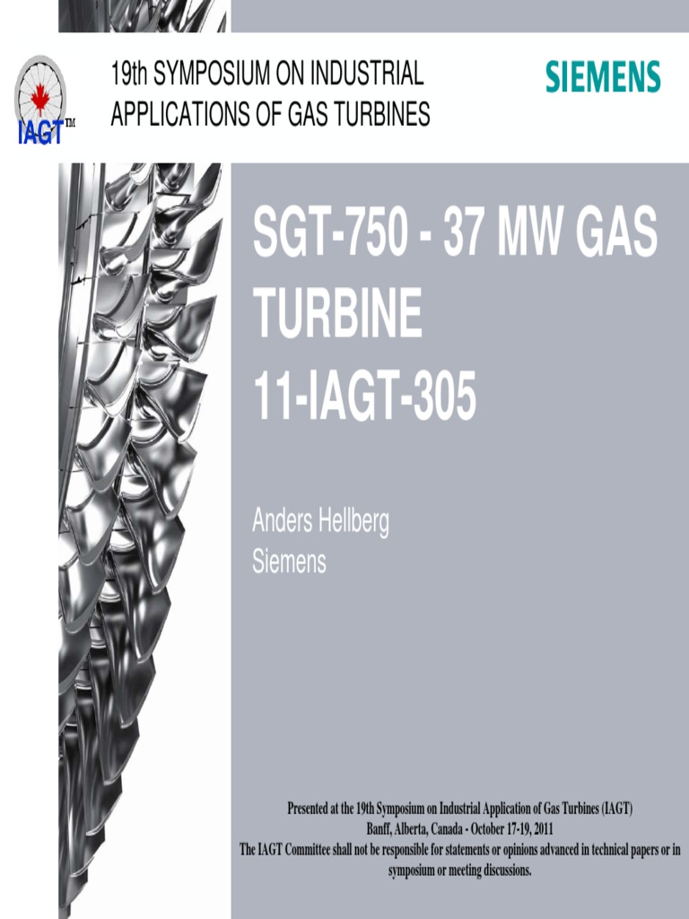 SGT 750 | PDF | Turbine | Gas Compressor