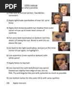 Makeup Handout PDF | PDF | Cosmetics | Eyebrow