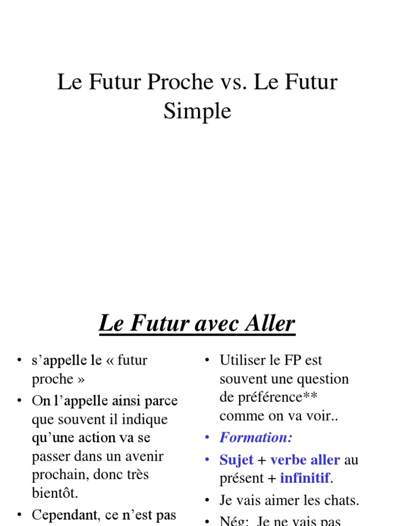 Futur Proche et Futur Simple expliqués | PDF | Verbe | Langues