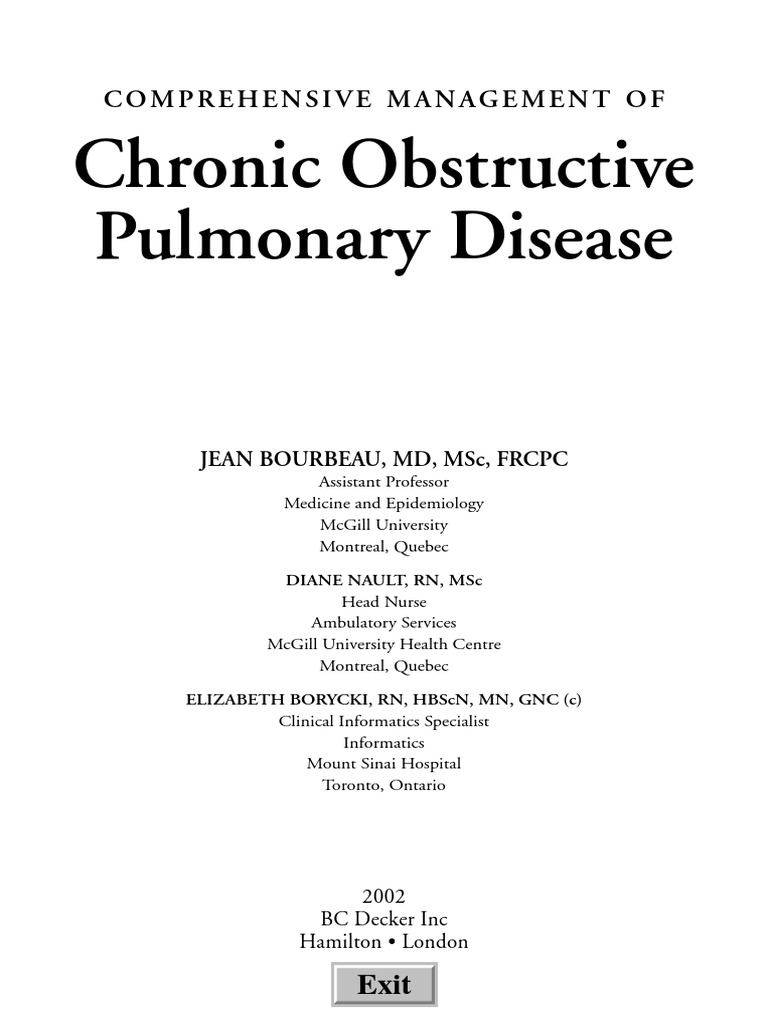 COPD Textbook | PDF | Chronic Obstructive Pulmonary Disease | Clinical ...