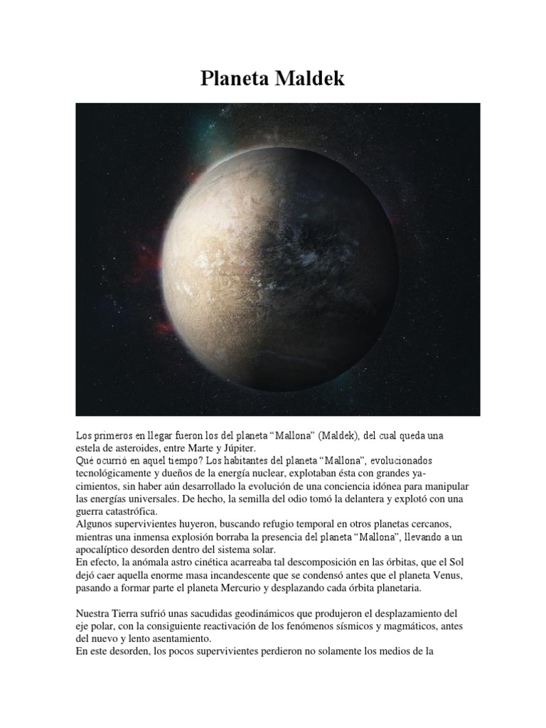 Planeta Maldek | PDF | Sistema solar | Planetas