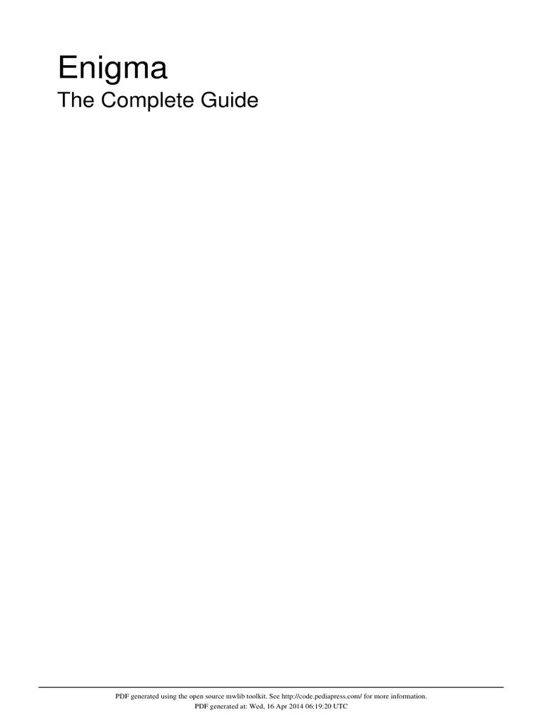 Enigma | PDF | Leisure | Entertainment (General)