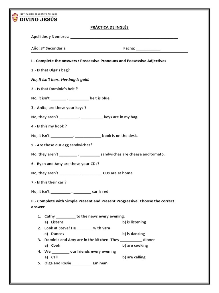 Practica de Ingles | PDF