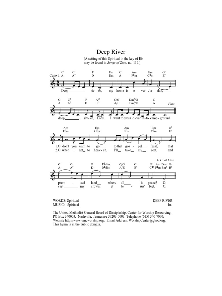DEEP River Lead Sheet | PDF