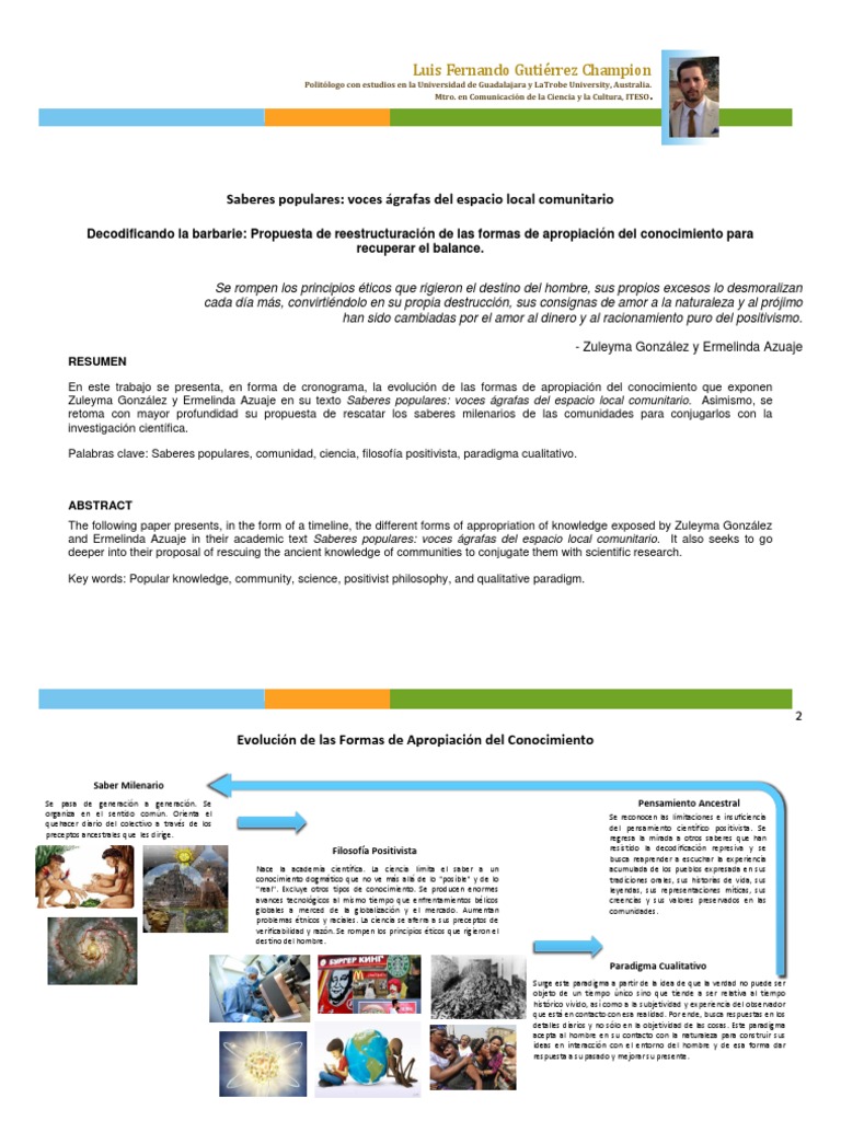 Saberes Populares | PDF | Paradigma | Science