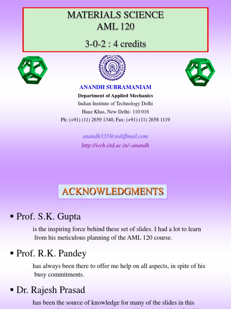 Introduction To Materials Science | PDF