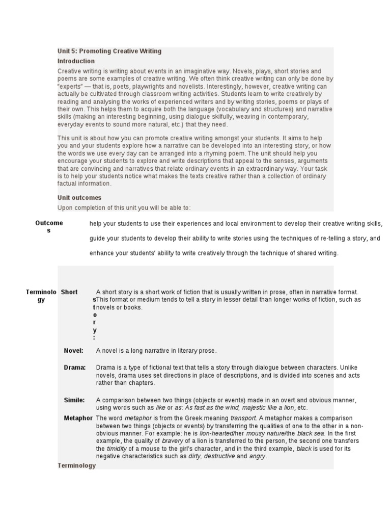 Creative Writing | PDF | Creative Writing | Creativity