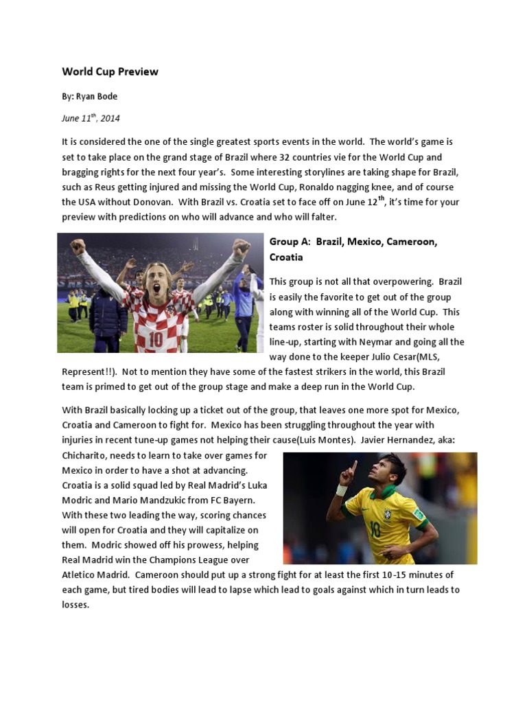 Blog 6 9 2014 | PDF | Sports Organisations | Fifa World Cup