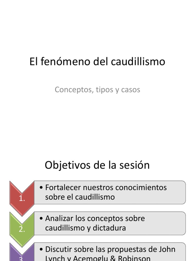 Caudillismo: Conceptos y Tipos | PDF | America latina | Dictadura