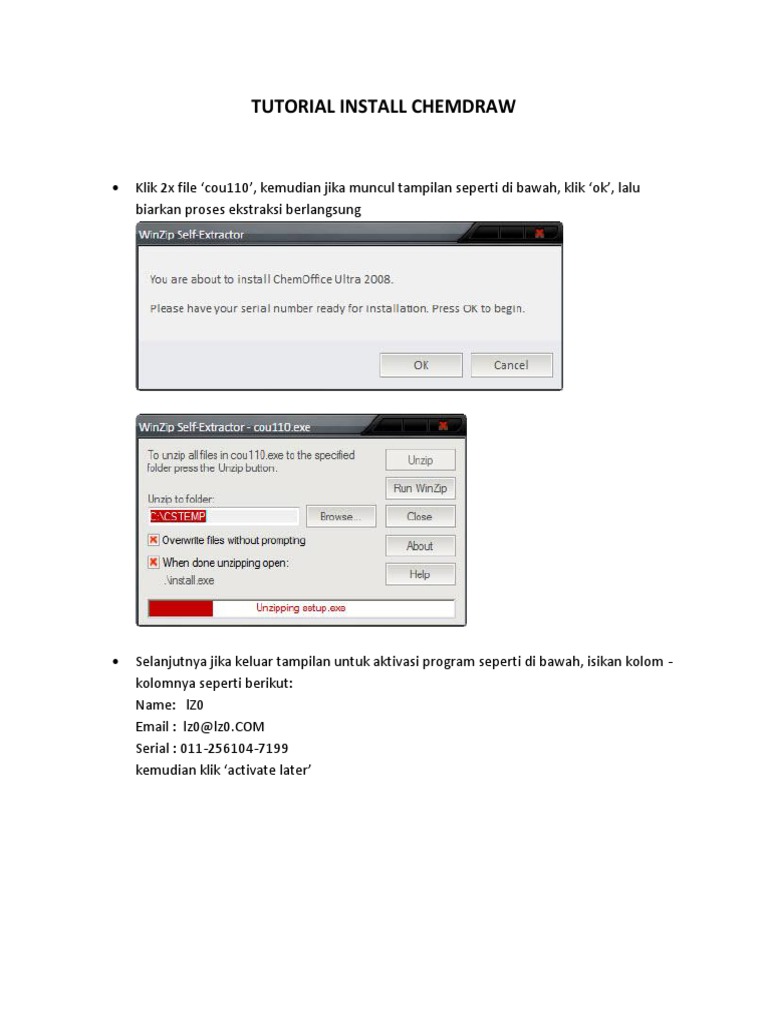 Tutorial Install Chemdraw | PDF
