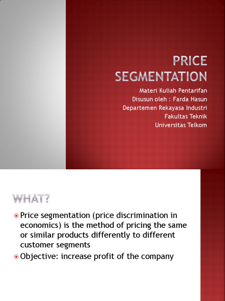 Price Segmentation | PDF | Price Discrimination | Pricing