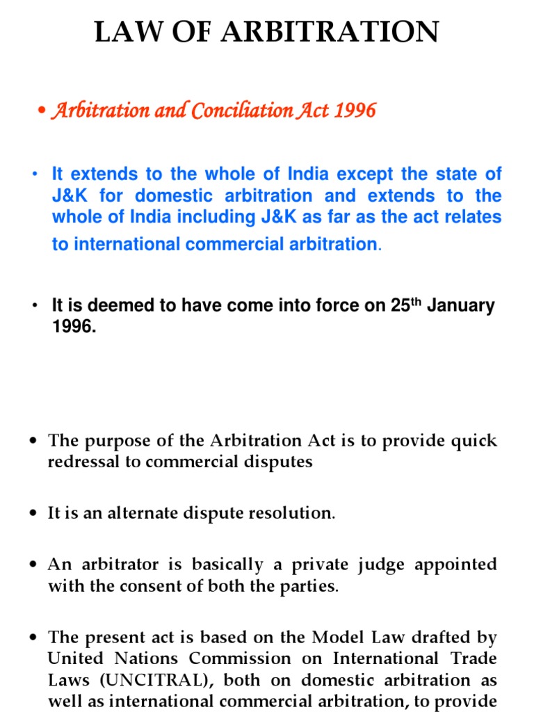 Arbitration Law | Arbitration | Arbitral Tribunal