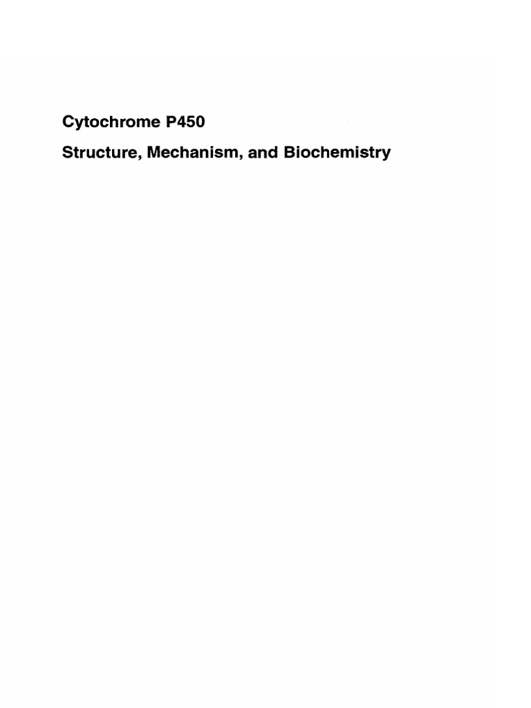 Cytochrome P450 - Structure Mechanism and Biochemistry 2005 | PDF ...