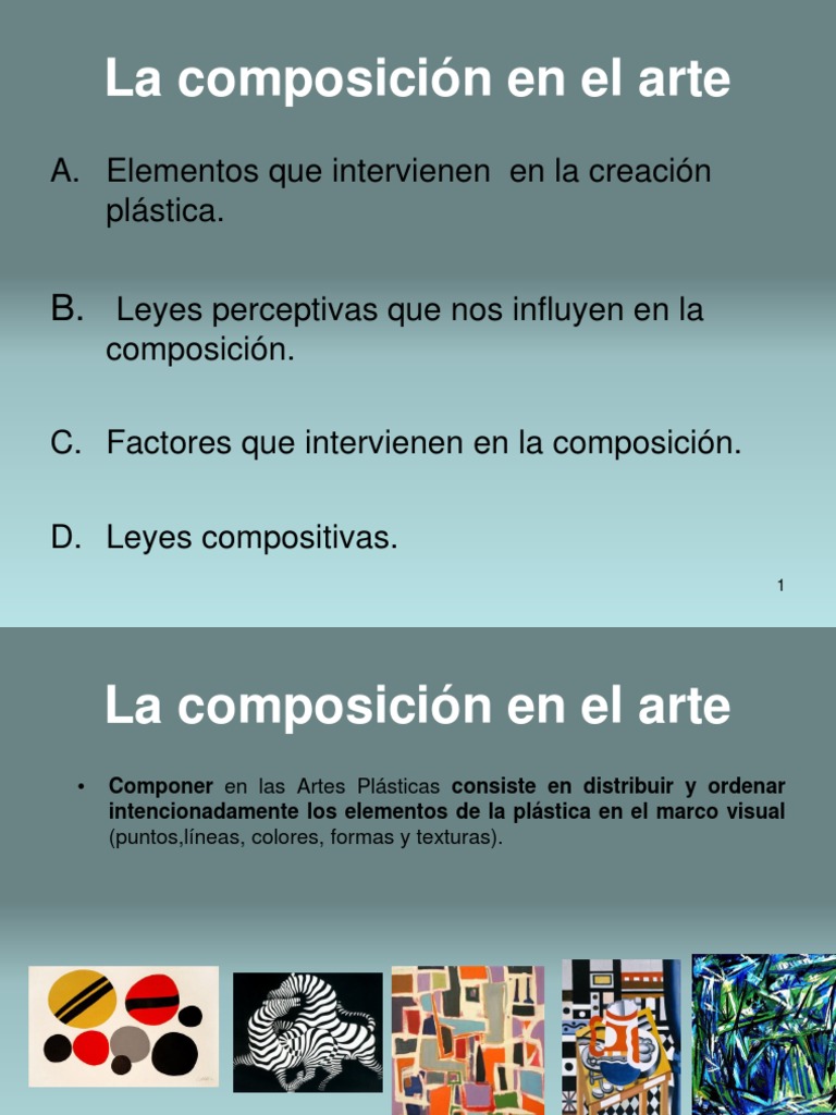 La Composición en El Arte | PDF | Composición (artes visuales) | Ritmo