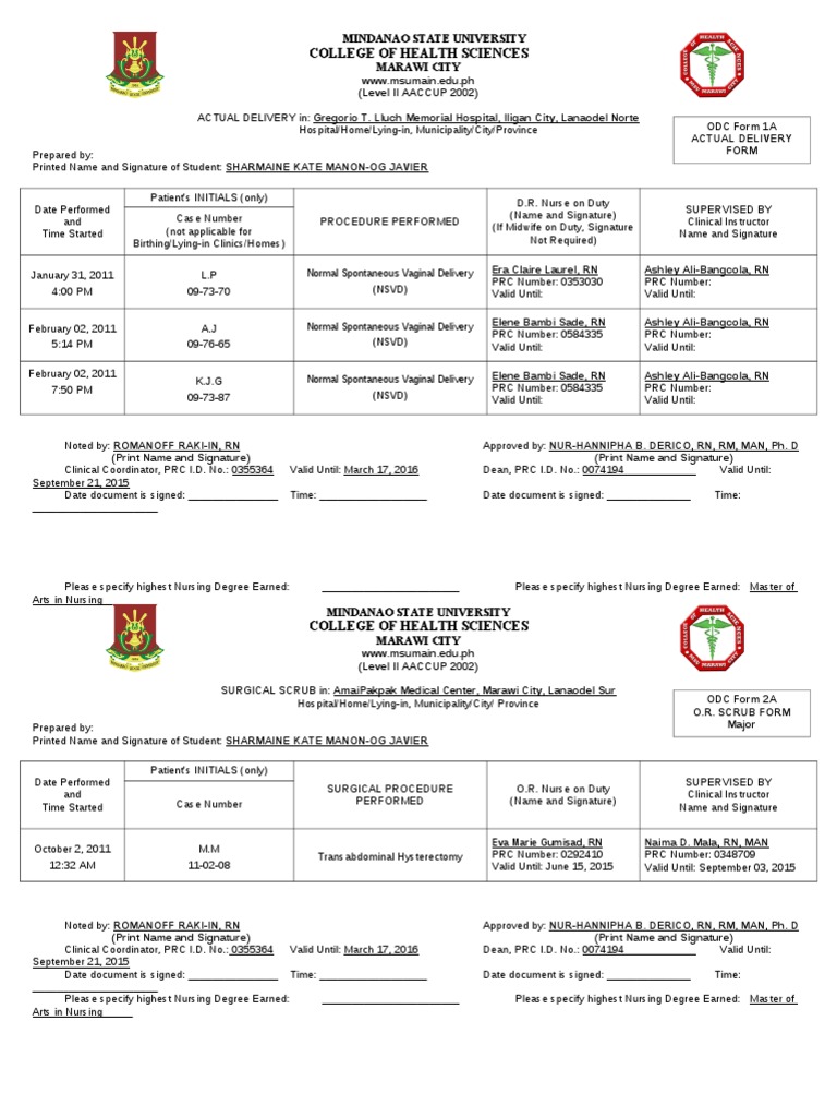 PRC Form | Neonatal Intensive Care Unit | Nursing