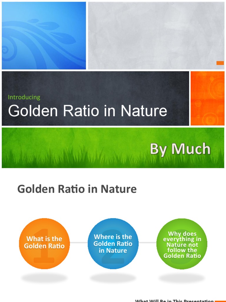 Golden Ratio in Nature | PDF | Home & Garden