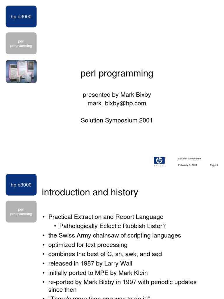 Perl Programming | PDF | Perl | Network Socket