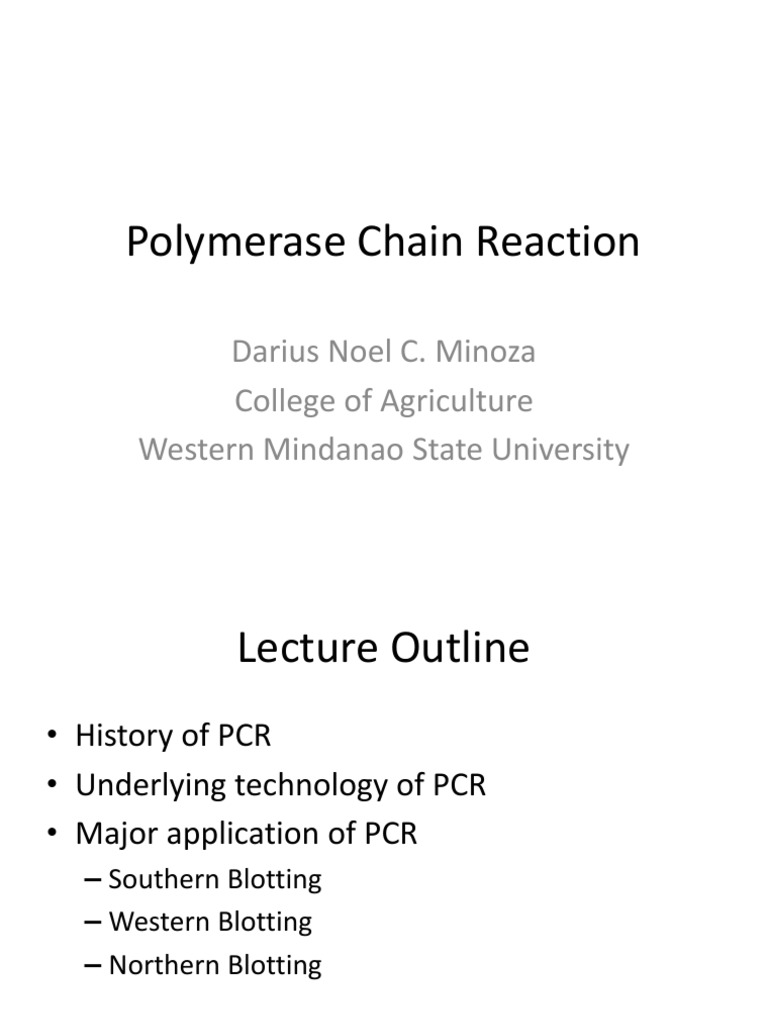 Polymerase Chain Reaction | PDF | Polymerase Chain Reaction | Primer ...