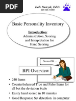Basic Personality Inventory | PDF | Anxiety | Major Depressive Disorder