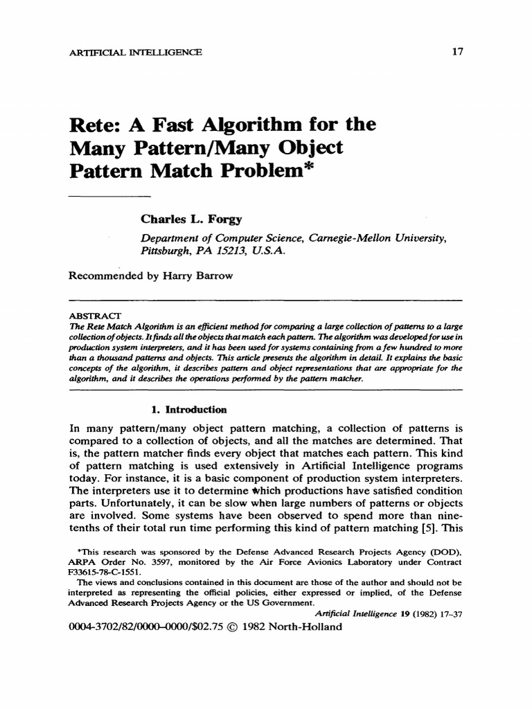 11rete A Fast Algorithm For The Many Pattern Many Object Pattern 9376