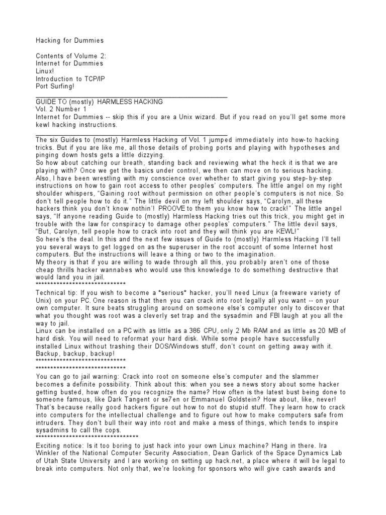 Hacking For Dummies 2 | PDF