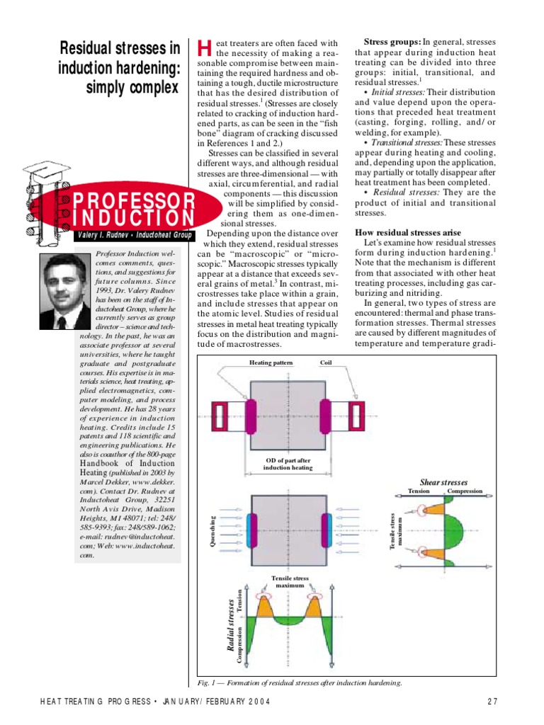 Residual Stress in Induction Hardening | PDF | Heat Treating | Stress ...