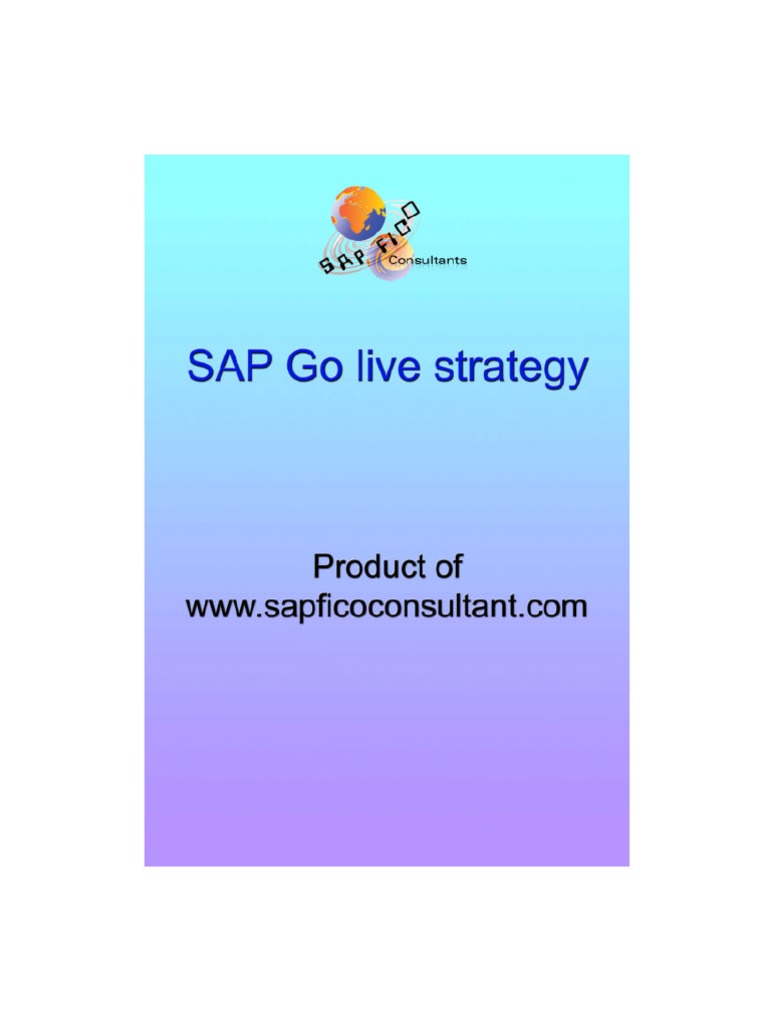 SAP Go Live Strategy | PDF | Debits And Credits | Service Industries