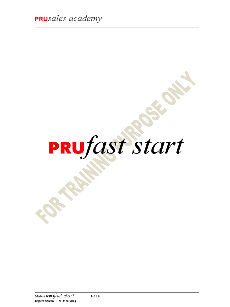 PRUfast Start Hand Book | PDF
