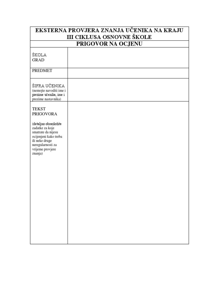 Forma Zalbe | PDF