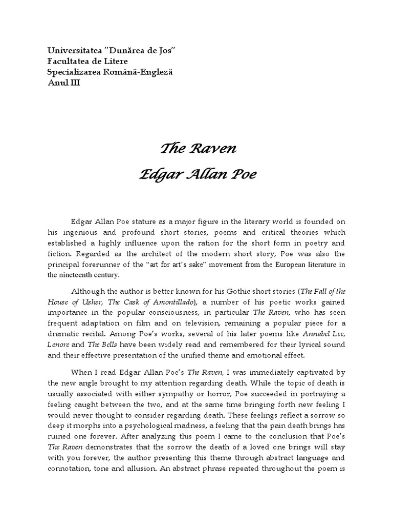 The Raven | PDF | The Raven | Edgar Allan Poe
