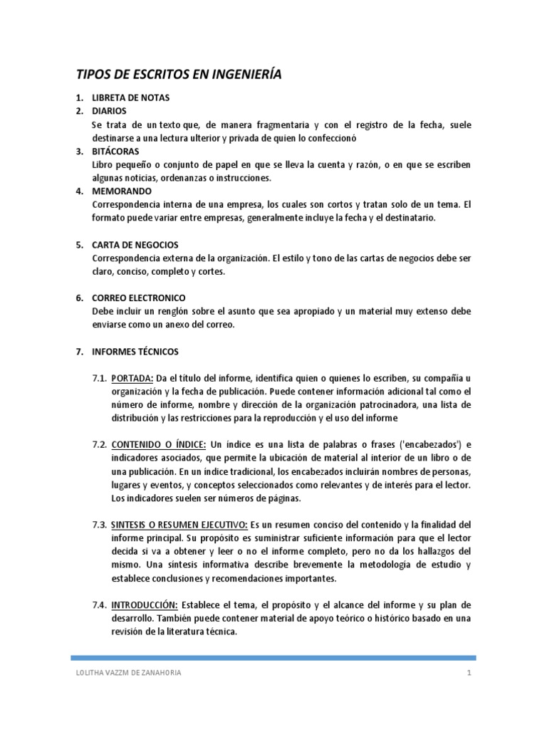 Tipos de Escritos en Ingeniería | PDF | Bibliografía | Science