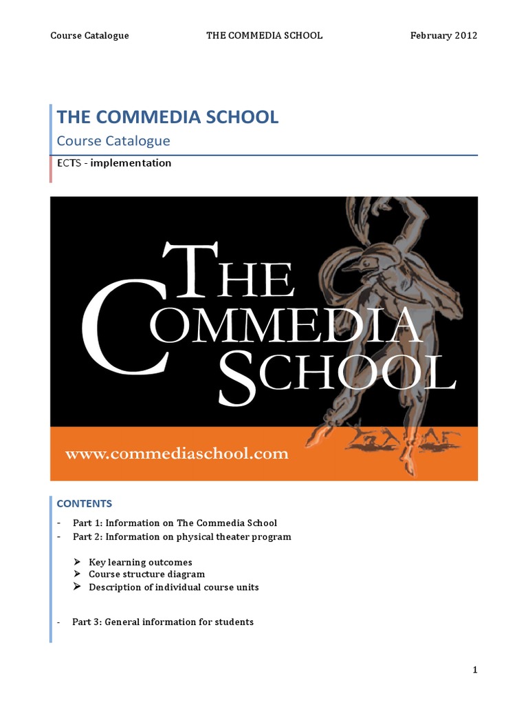 Course Catalogue Final Version | PDF | Theatre | Educational Assessment