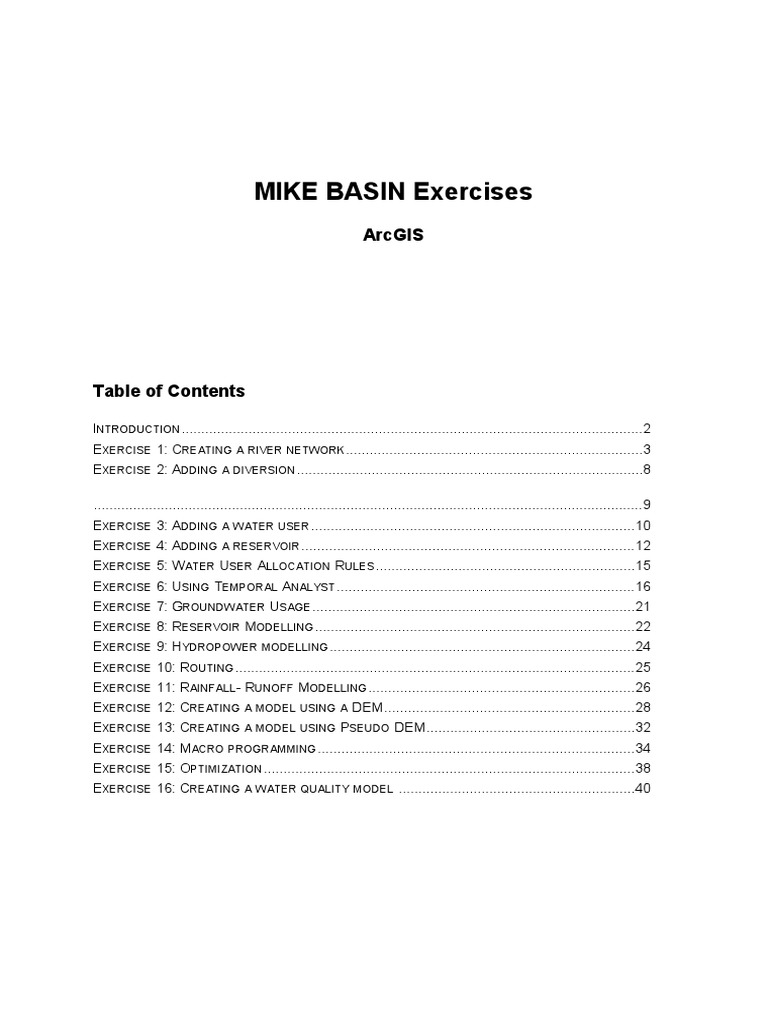 ArcGIS MIKE BASIN Exercises | PDF | Drainage Basin | Groundwater