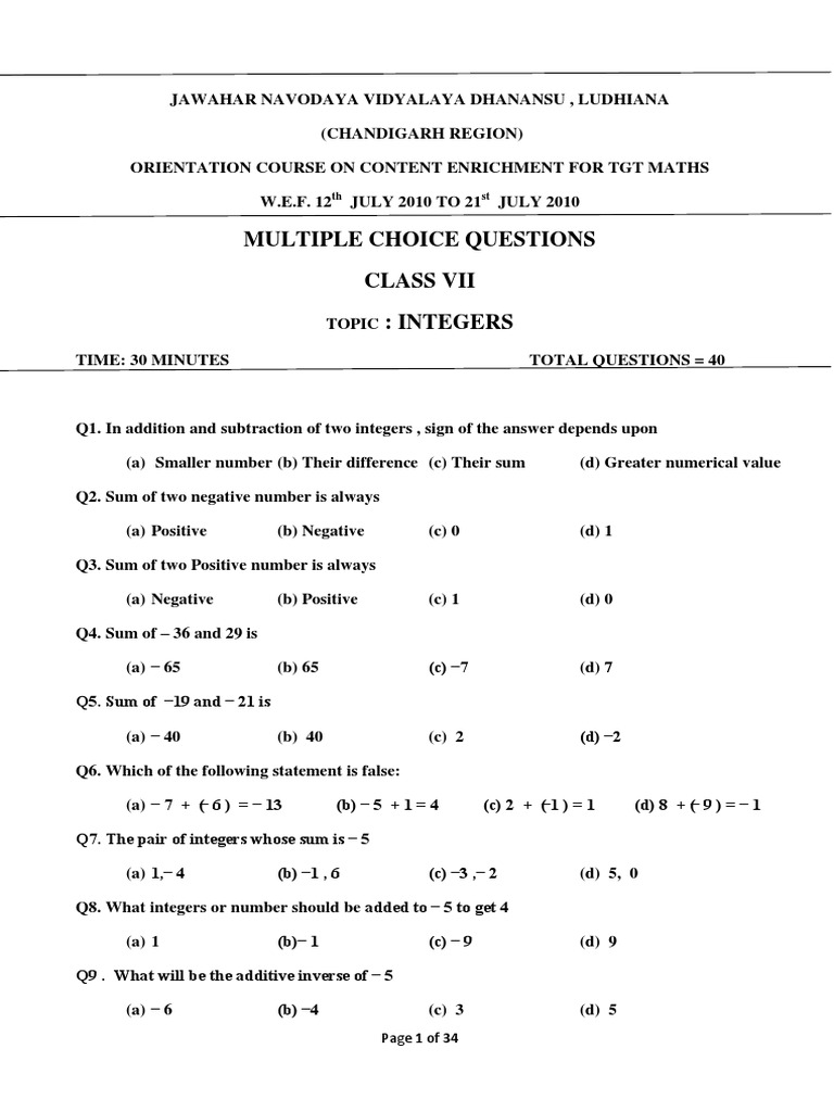 Multiple Choice Questions | PDF | Area | Geometric Shapes
