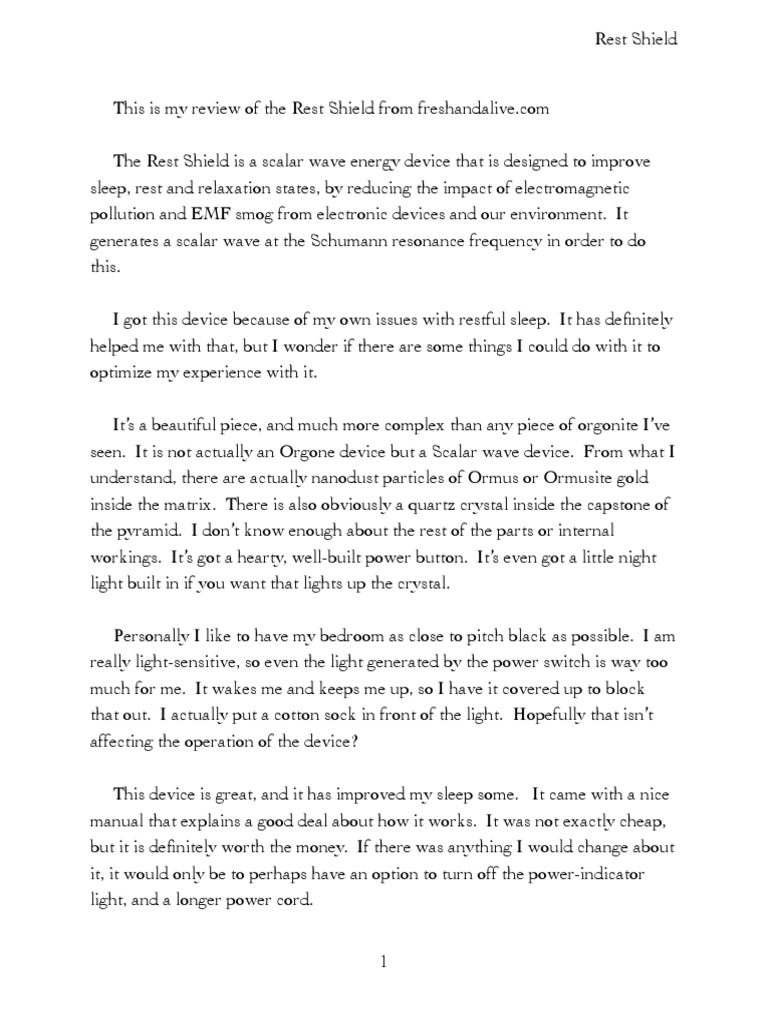 Rest Shield | PDF | Light | Waves