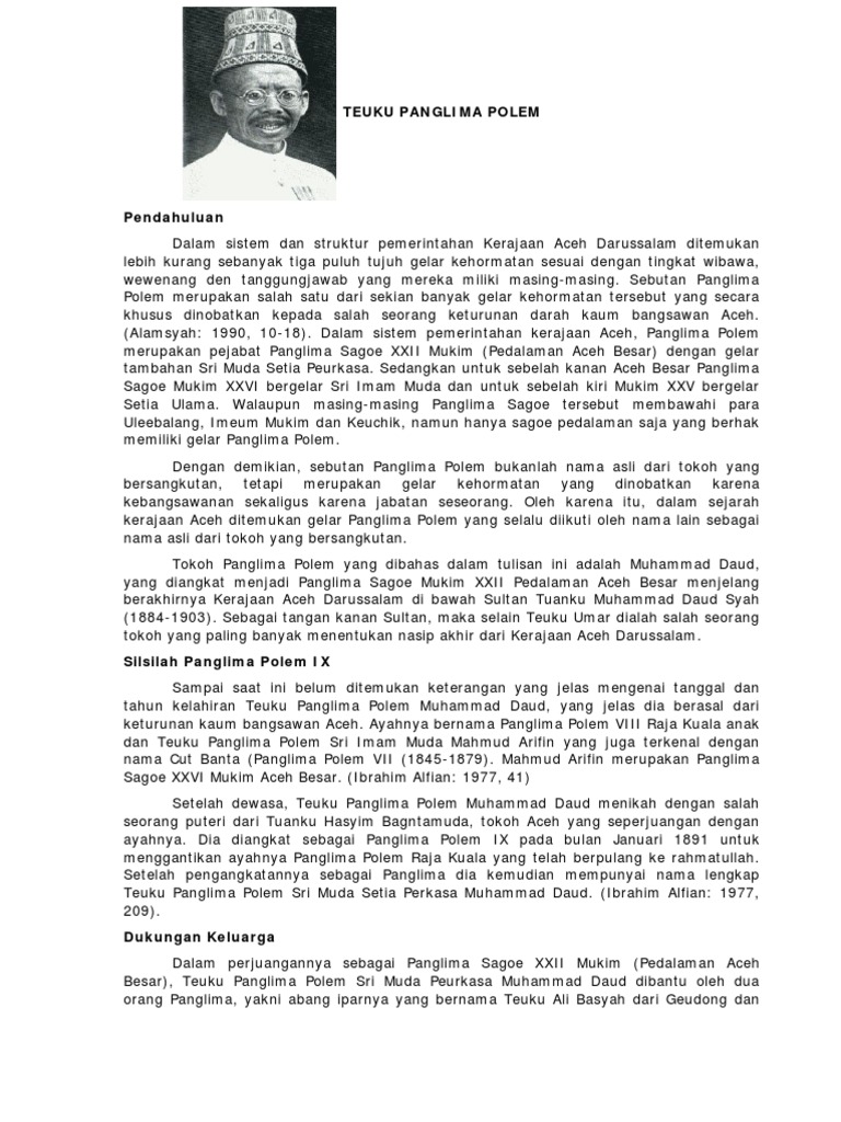 T Panglima Polem | PDF