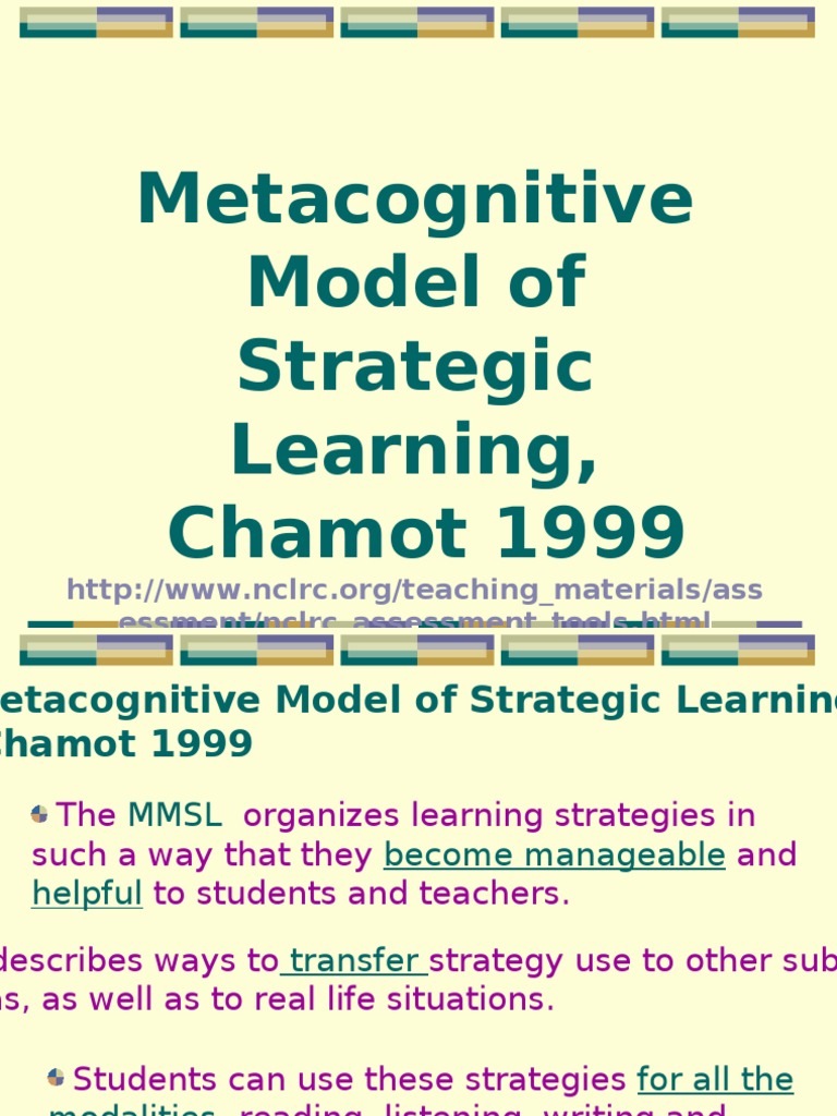06-Metacognitive Model of Strategic Learning | Download Free PDF ...