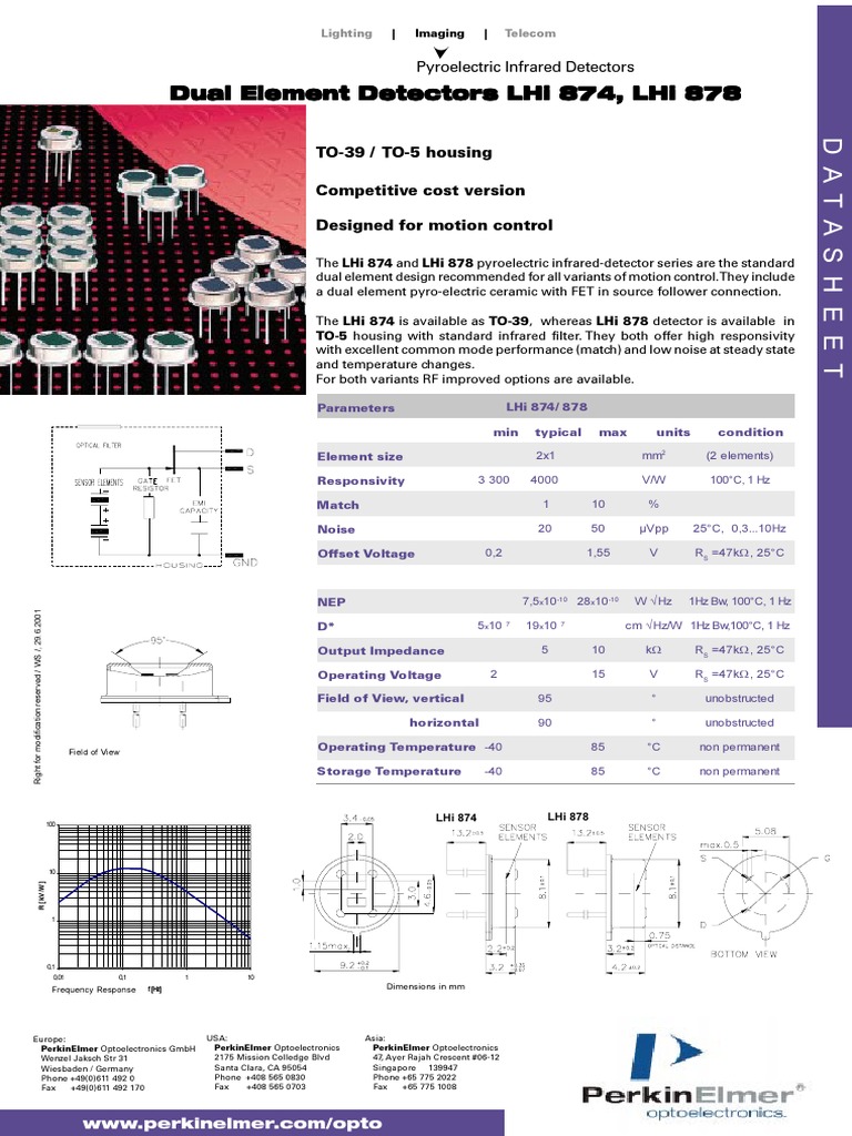 LHi 874, LHi 878 | PDF | Sensor | Equipment