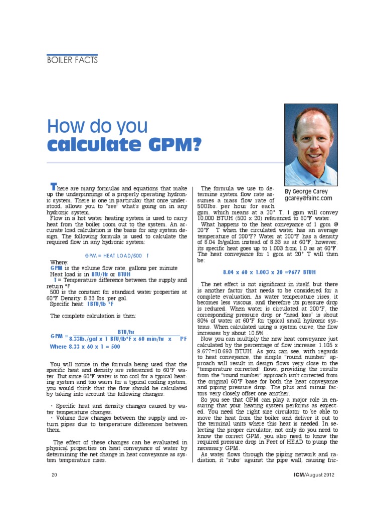 8-12 How Do You Calculate GPM | PDF | Gallon | Heat