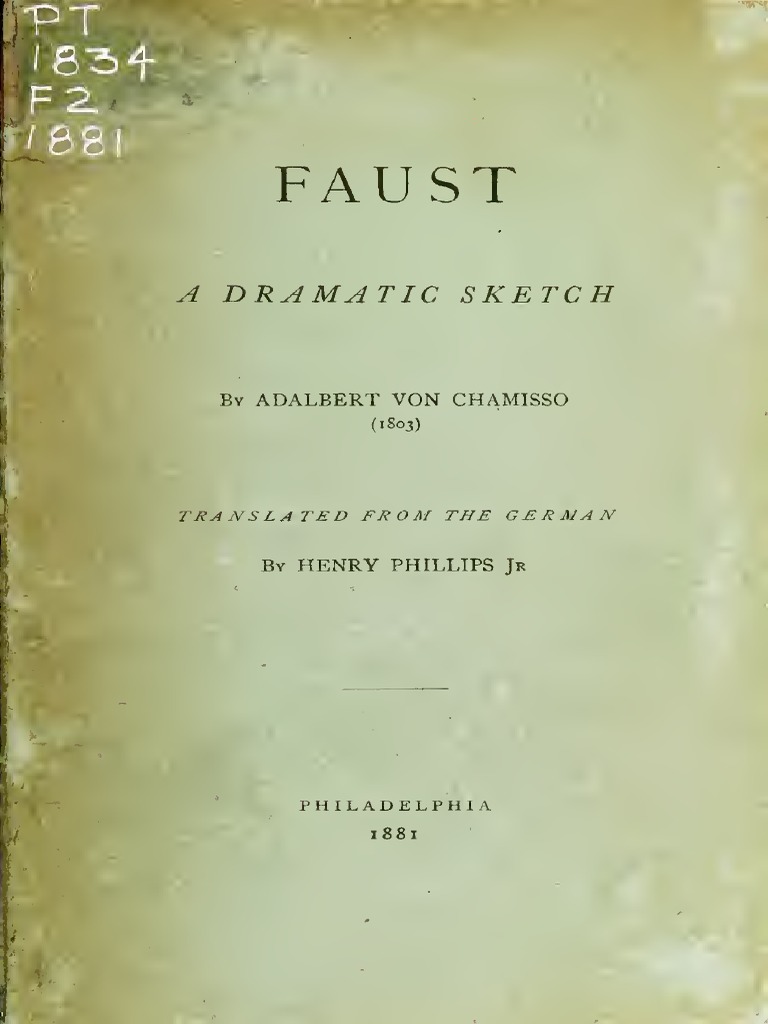 Adalbert Von Chamisso - Faust - A Dramatic Sketch | PDF | Thou | Soul