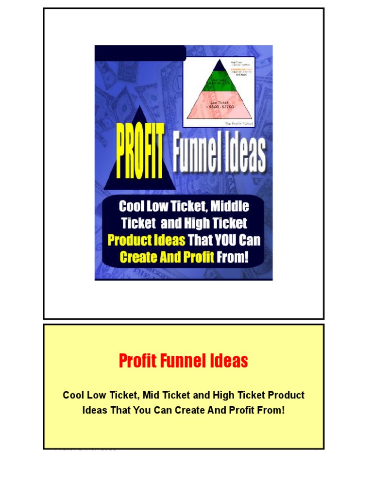 Profit Funnel Ideas | PDF | Sales | Customer