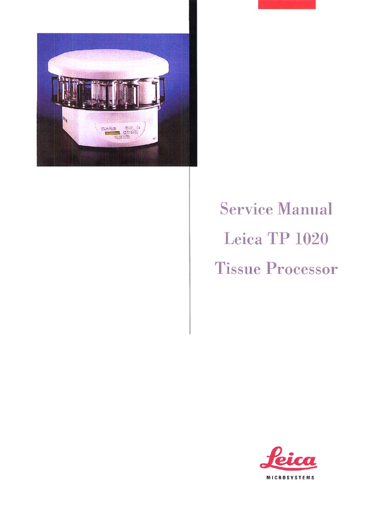 Leica TP1020 Tissue Processor - Service Manual | PDF