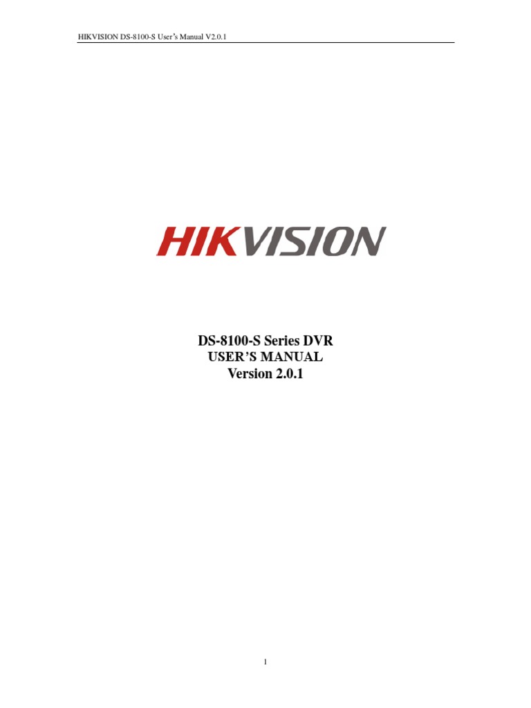 User Manual of DS-8100-S DVR (V2.0.1) | PDF | Computer Keyboard | Live ...